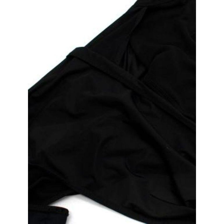 Black Knit Low Scoop Cut-Out Bodysuit For Sale at 1stDibs