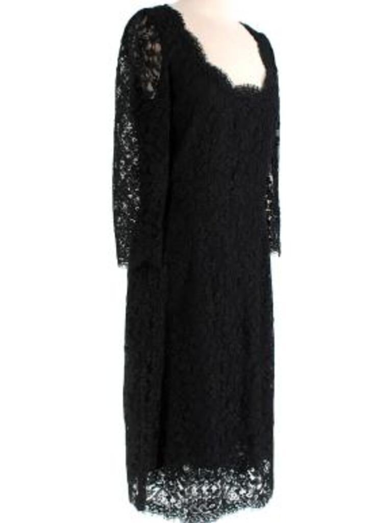 Black Lace Midi Dress For Sale at 1stDibs