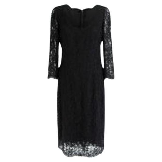 Black Lace Midi Dress For Sale at 1stDibs