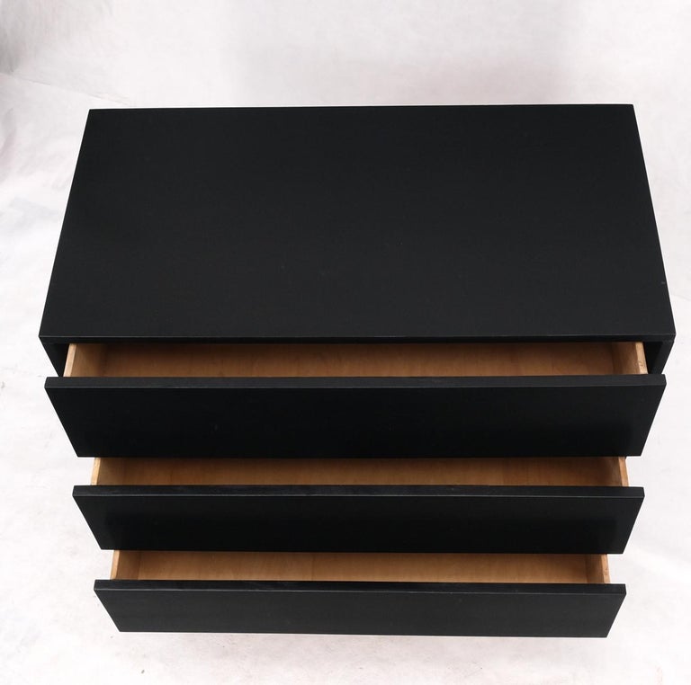 Black Lacquer 3 Louver Drawers Dresser on a "Base" 2 Pieces Cabinet ...