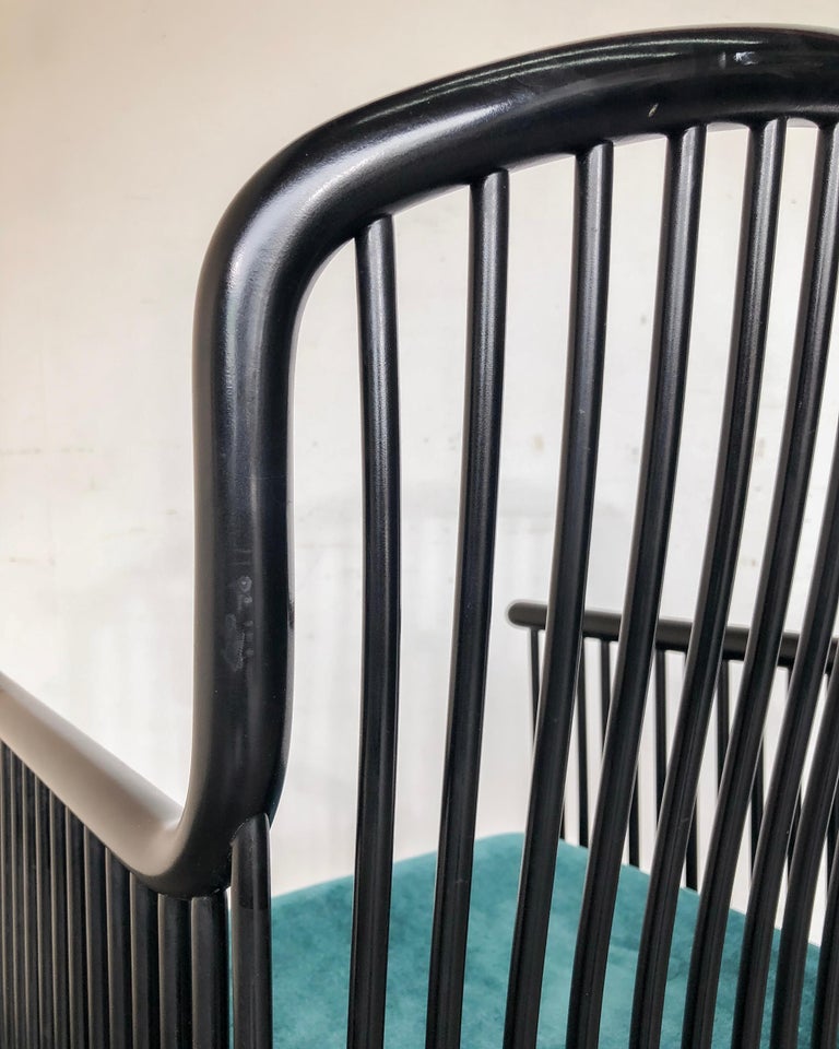 Black Lacquer 'Andover' Arm Chairs by Allen Davis for Stendig, 1980s ...