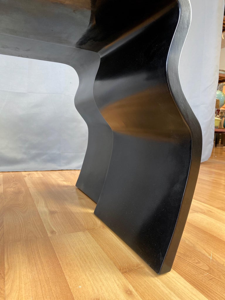 Black Lacquer Nesting Table Set in the Style of Karl Springer, 1970s at ...