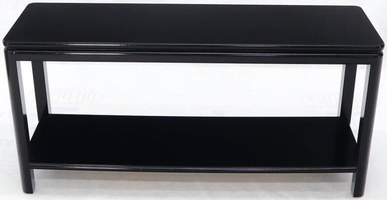 Black Lacquer Rectangular Two-Tier Console Sofa Table For Sale at ...