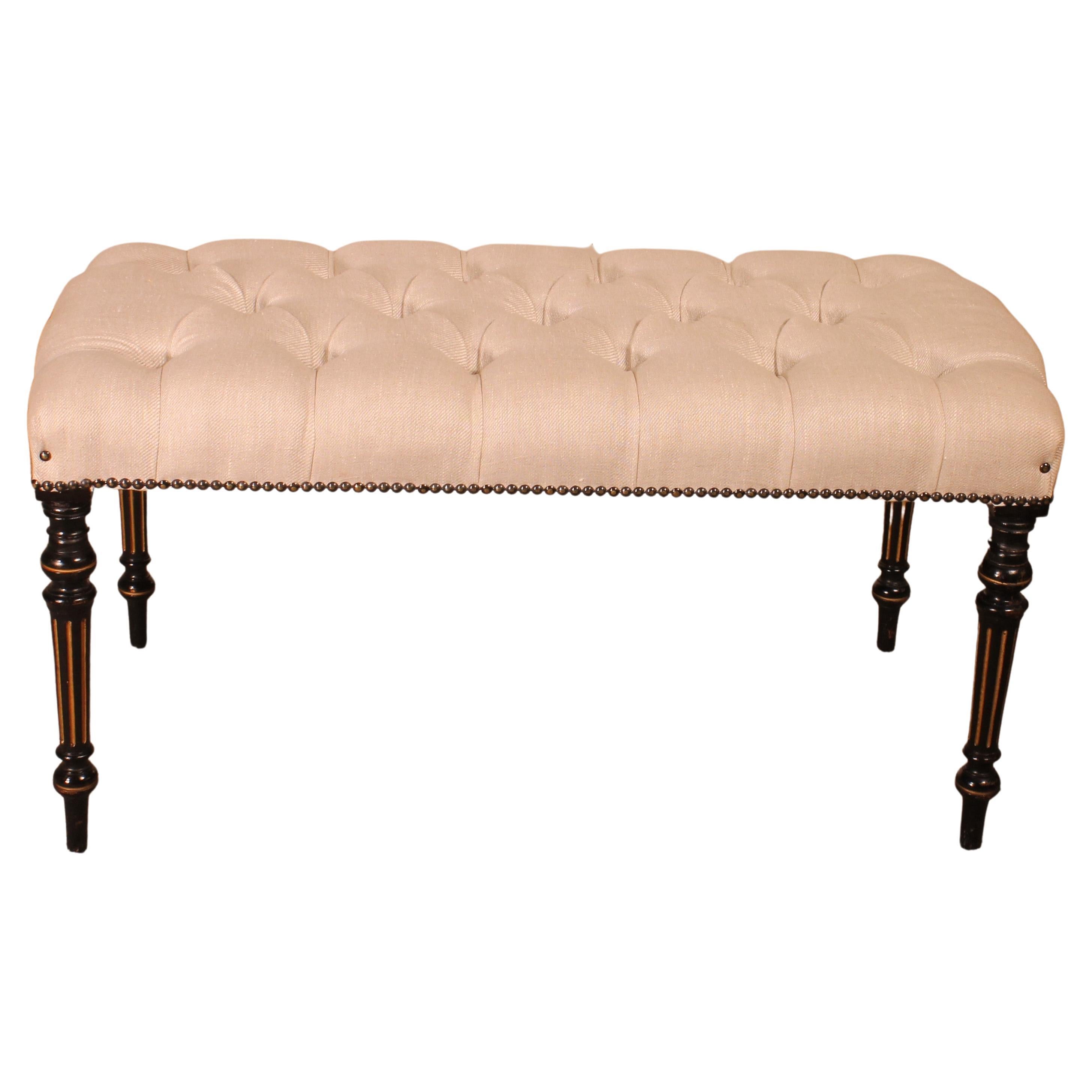 Antique Baroque Side Bench in Lacquered Poplar, 18th Century Italy ...