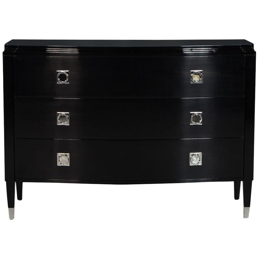 Black Lacquered Chest of Drawers Dresser at 1stDibs | black lacquer ...