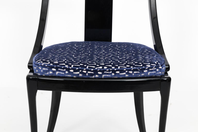 Black Lacquered Side Chair by Paco Capdell Sillala at 1stDibs | paco ...