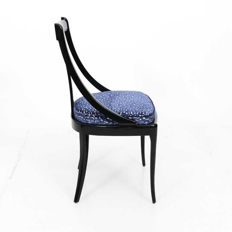 Black Lacquered Side Chair by Paco Capdell Sillala at 1stDibs | paco ...