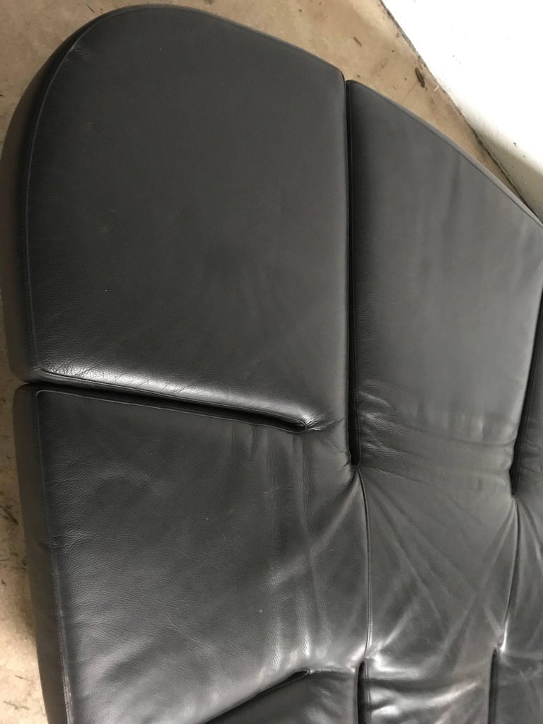 Black Leather "Flap" Sofa by Francesco Binfare for Edra at 1stDibs