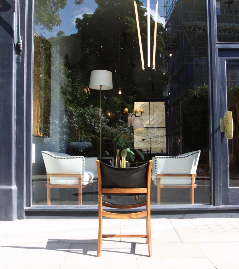 Black Leather Hammock Chair, Mogens Voltelen, circa 1930 For Sale at ...