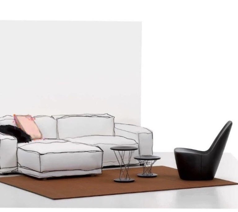 Minimal Monopod Chair aus schwarzem Leder von Jasper Morrison für Vitra ...