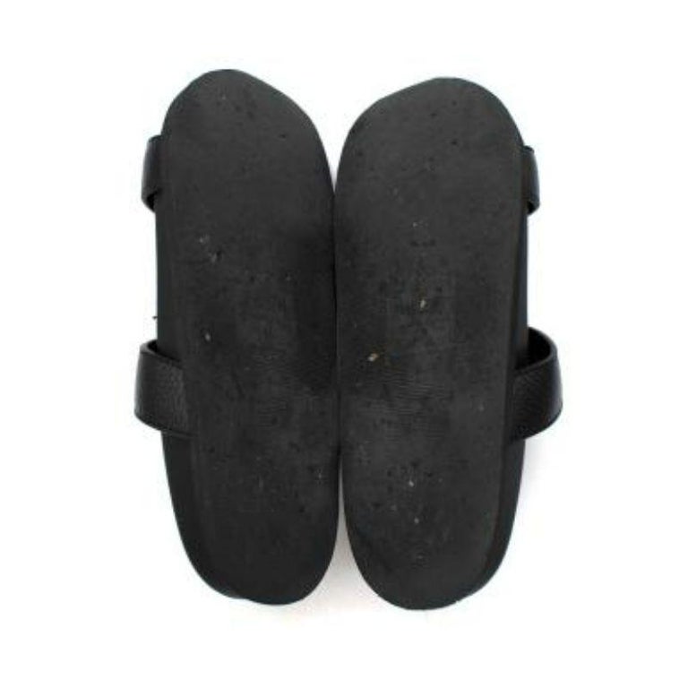 black leather Roman Stud sandals For Sale at 1stDibs
