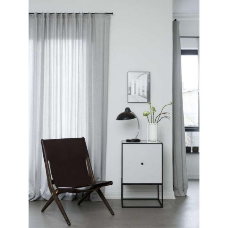 Black Leather Saxe Chair by Lassen For Sale at 1stDibs