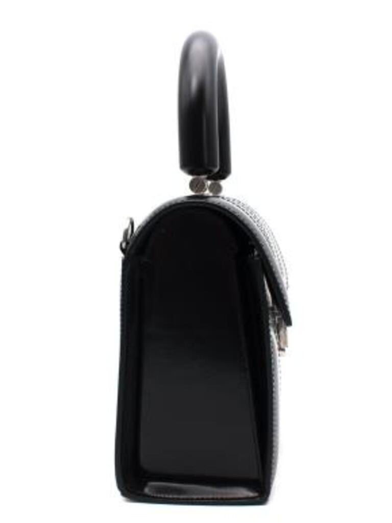 Black Leather Top Handle Bag For Sale at 1stDibs