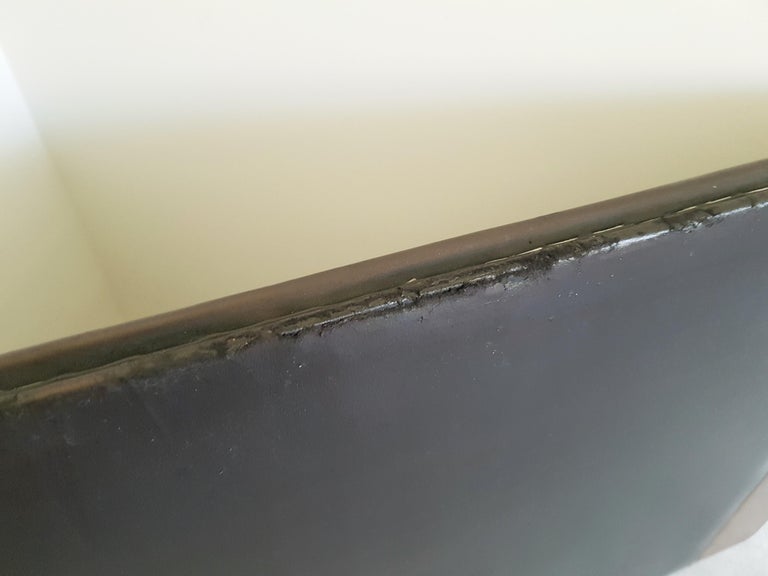 Black Leather and Walnut Modular Sofas Mod. 920 by Afra and Tobia ...