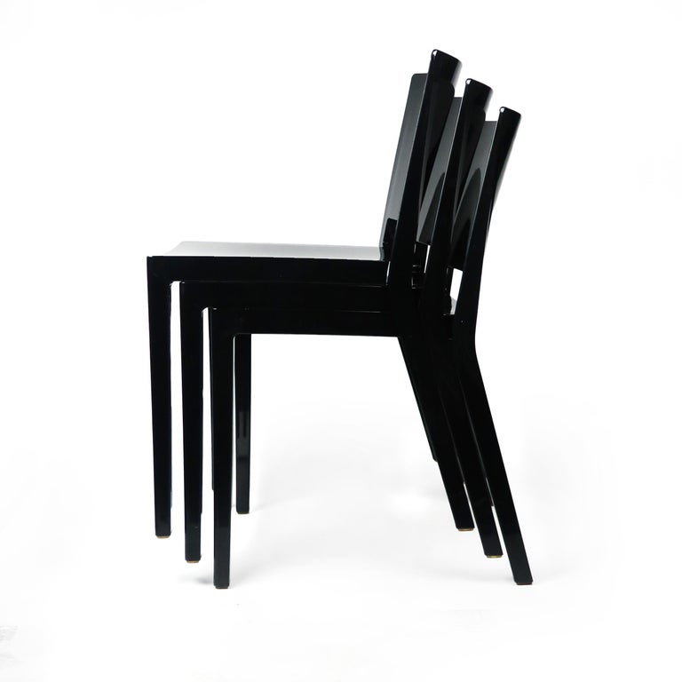 Black Lizz Chairs by Piero Lissoni and Carlo Tamborini for Kartell For ...
