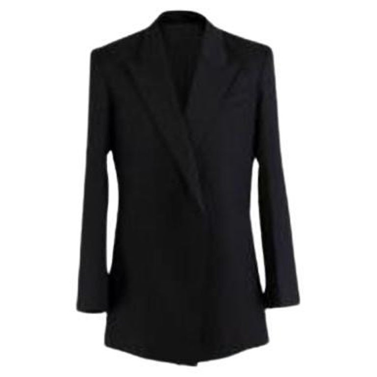 Black Longline Tailored Jacket For Sale at 1stDibs