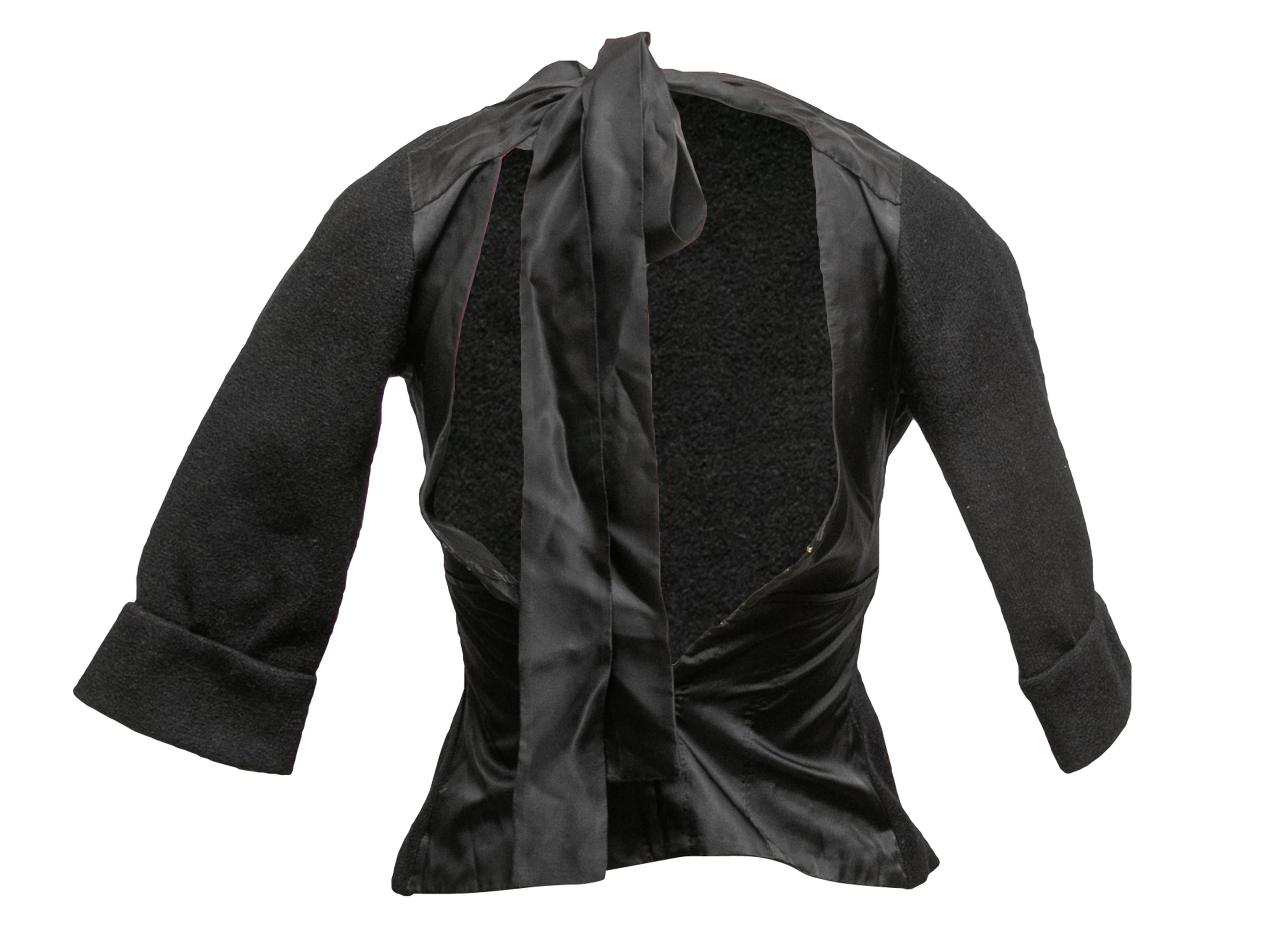 Black Louis Vuitton Wool-Blend Corset Top Size FR 34 For Sale at 1stDibs