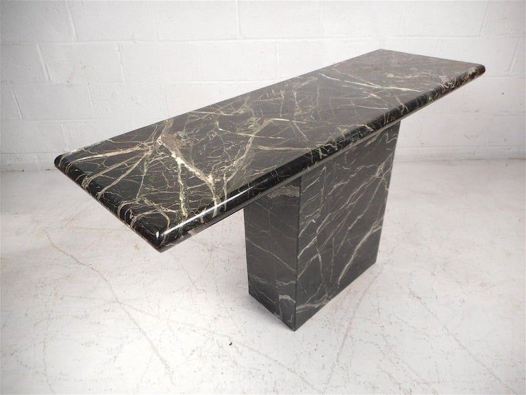 Black Marble Console Table For Sale at 1stDibs | black marble entry ...
