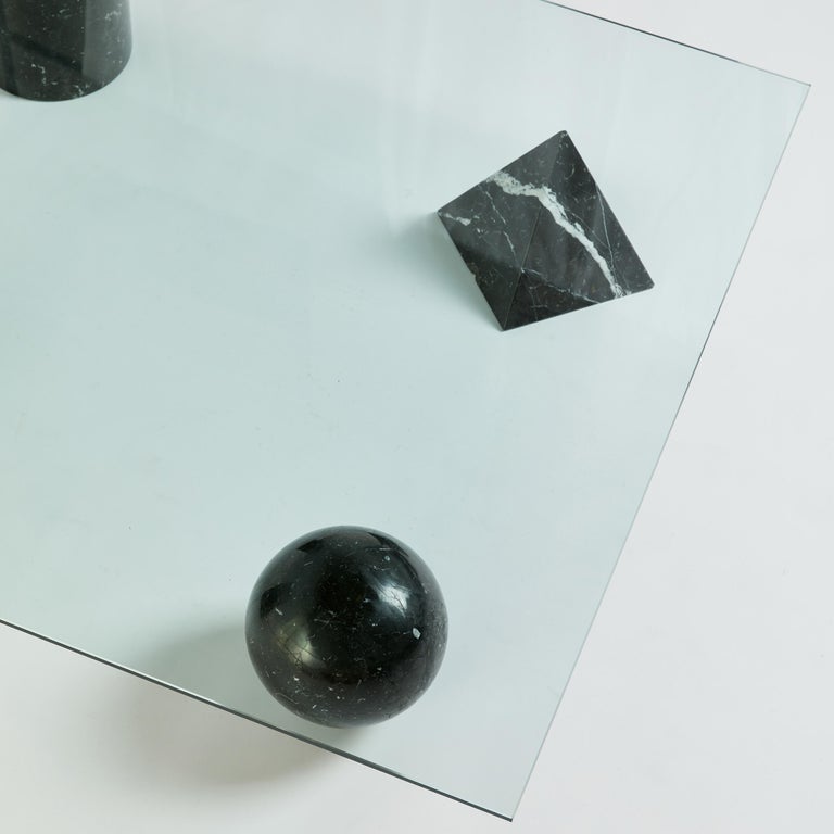 Black Marble Metafora Coffee Table by Massimo and Lella Vignelli for ...