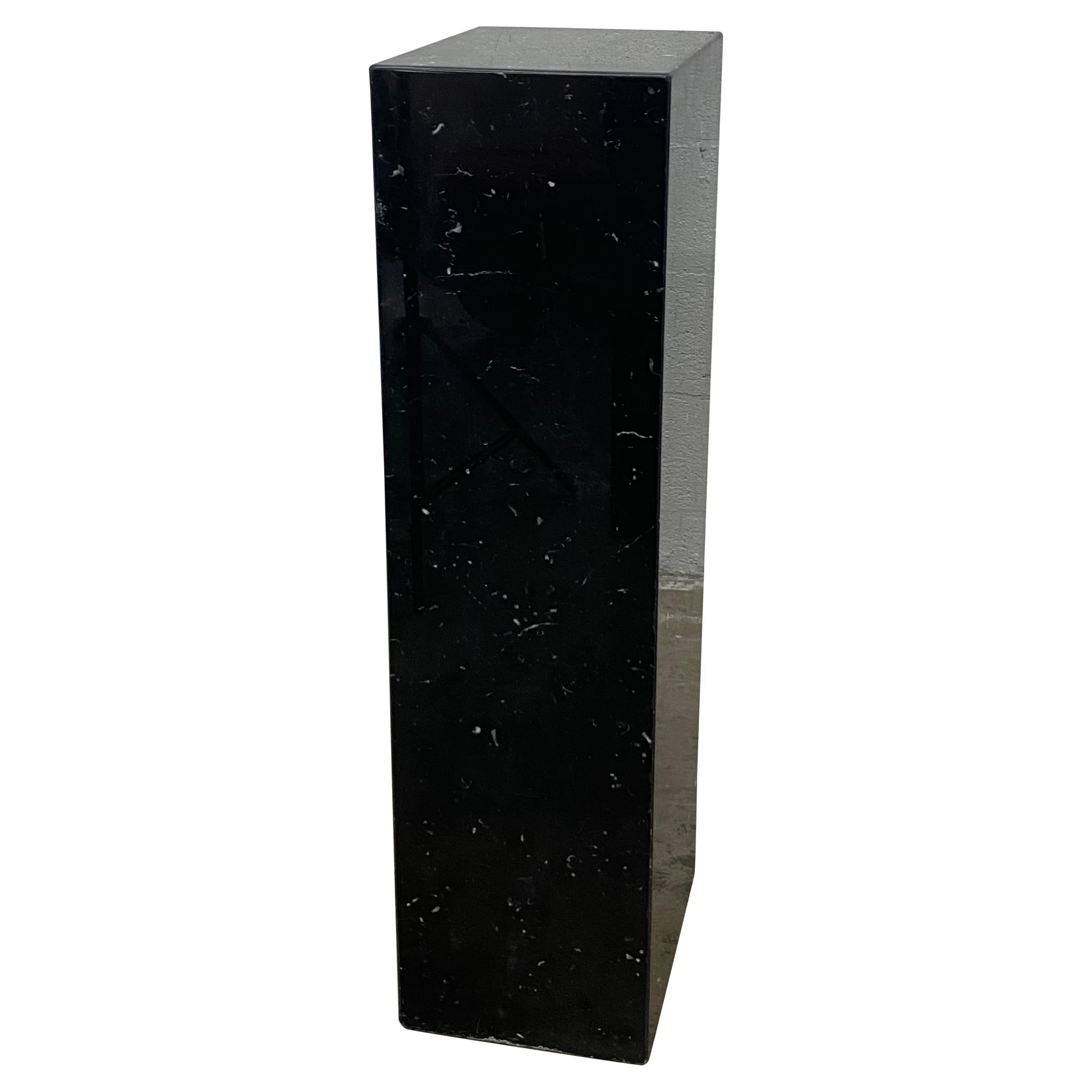 Black Marble Pedestal Table at 1stDibs