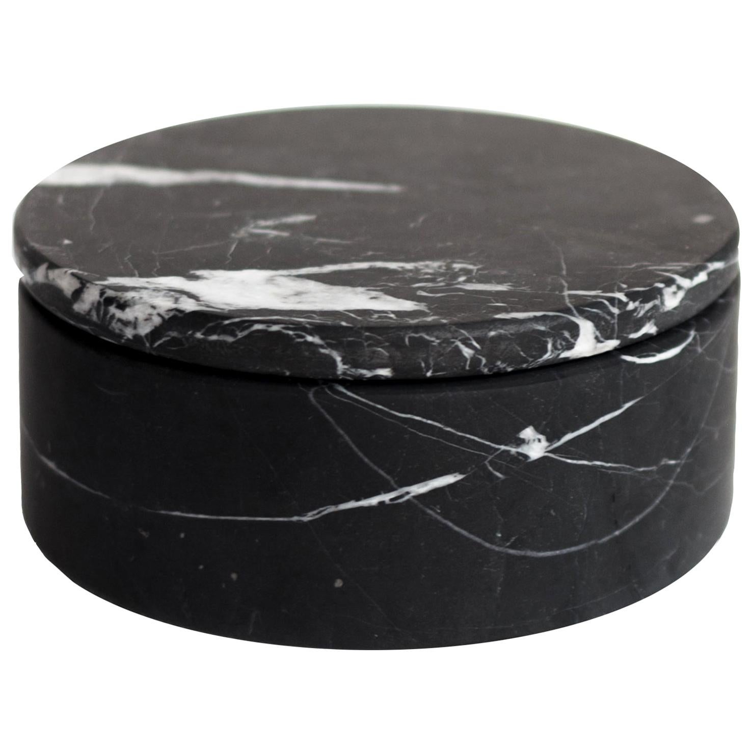 Modern Black and White Stone Jewelry Box For Sale at 1stDibs