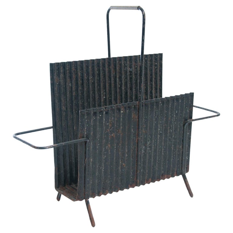 Black Mathieu Matégot Java Magazine Holder in Original Condition For ...