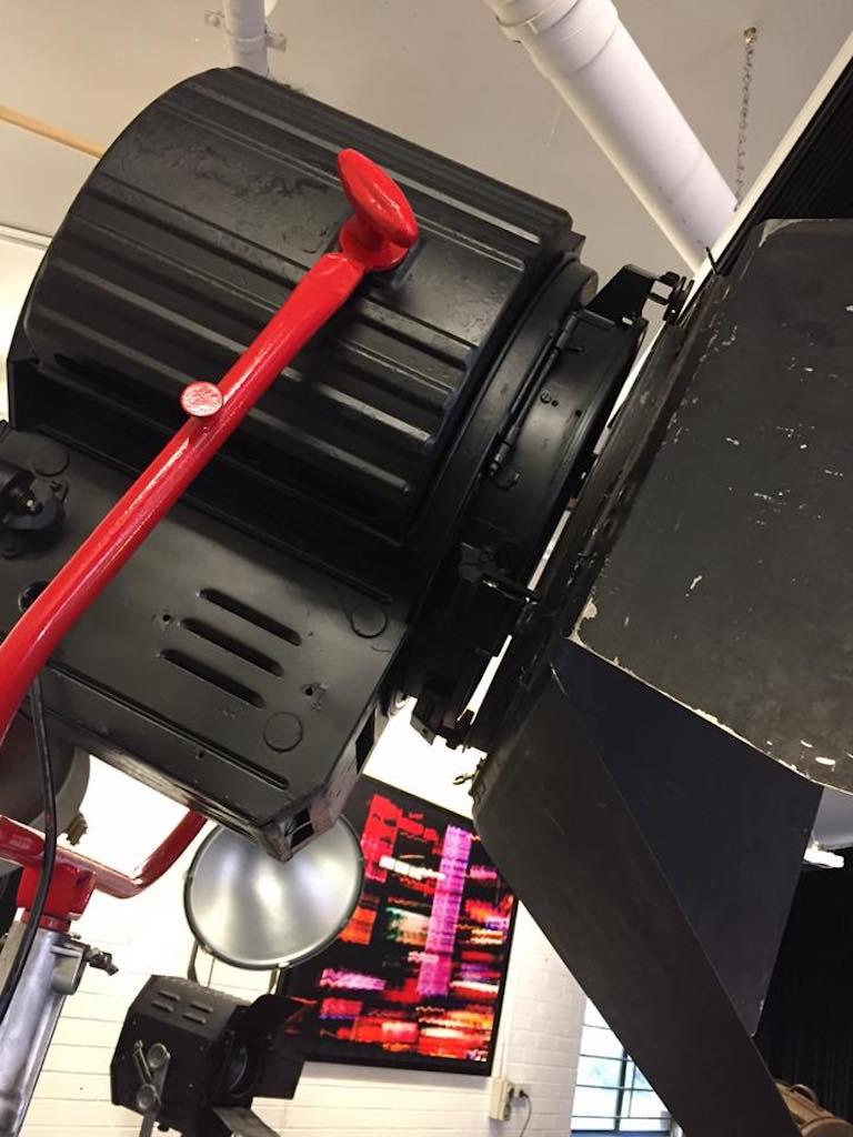 Black Matt Vintage Movie Light Floor Lamp with Red Metal Feature For ...