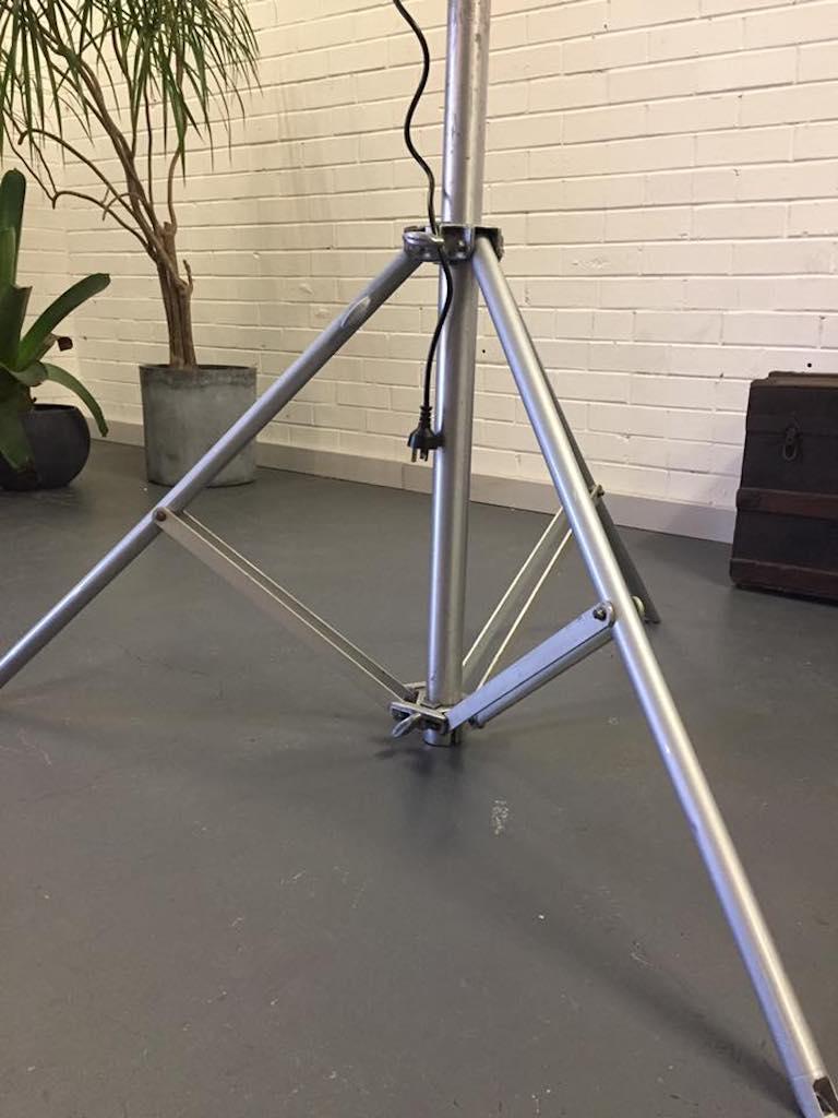 Black Matt Vintage Movie Light Floor Lamp with Red Metal Feature For ...