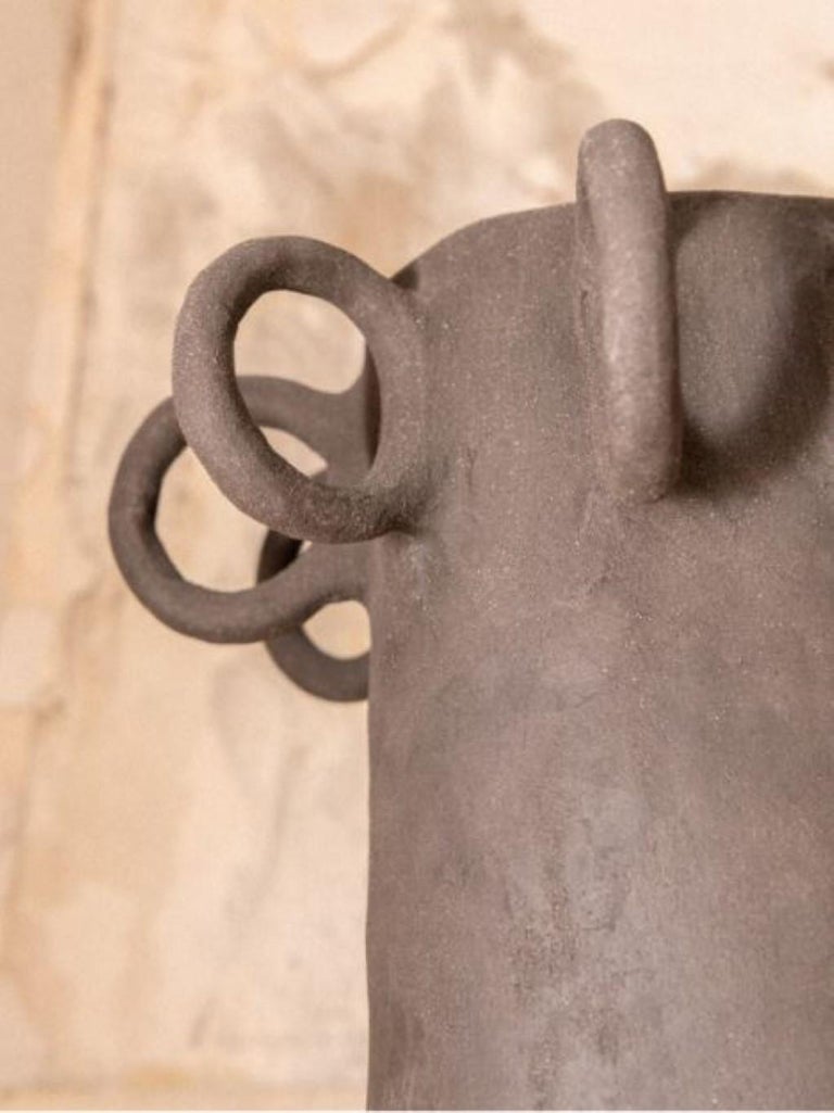 Black Méduse Nomurai Vase by Pia Chevalier For Sale at 1stDibs
