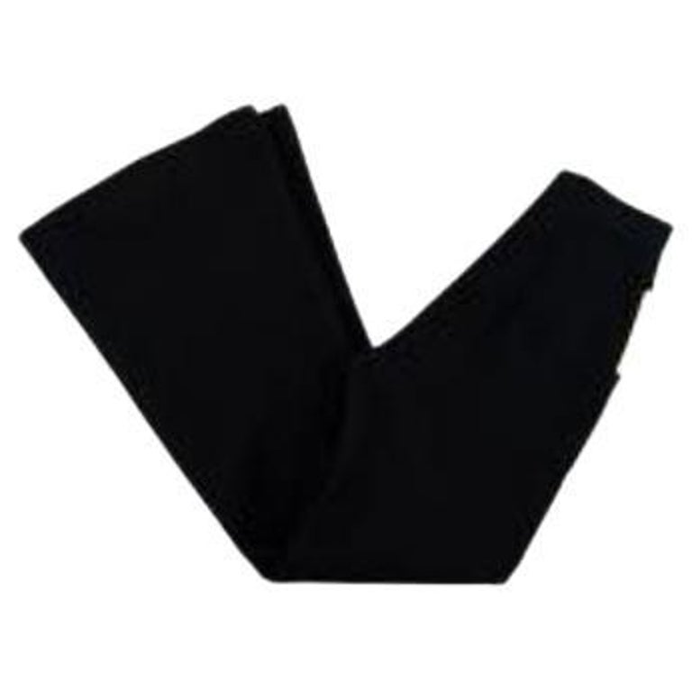 Black Mesh Panel Wide Leg Pants For Sale at 1stDibs