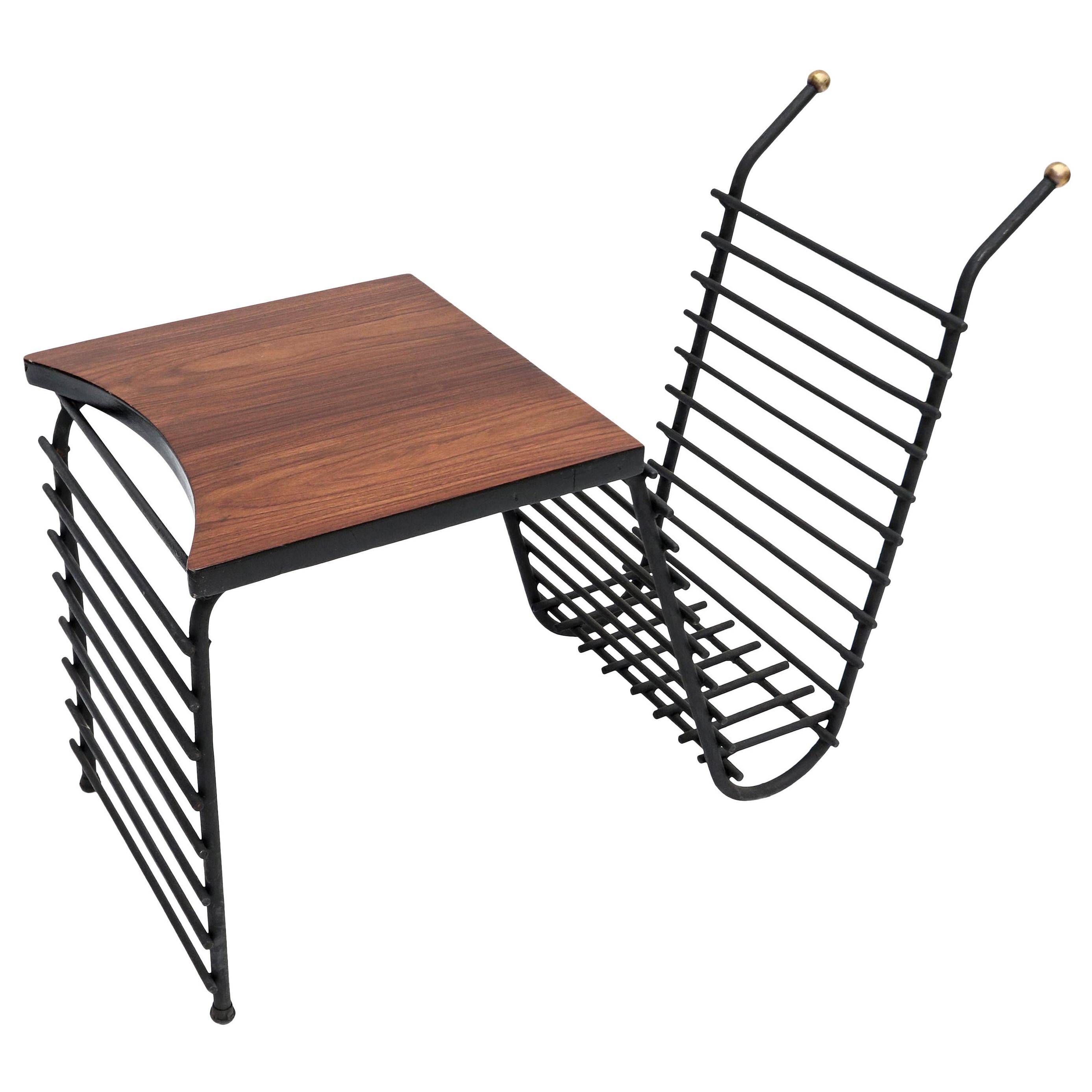 Danish Magazine Rack Side Table. at 1stDibs