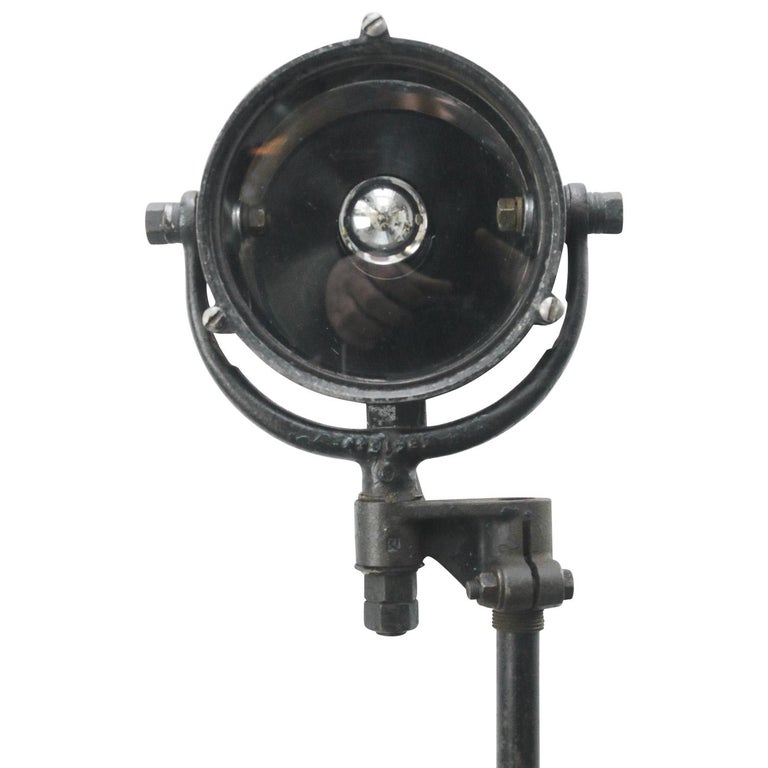Black Metal Navy Lamp Morse Code Signal Lamp For Sale at 1stDibs