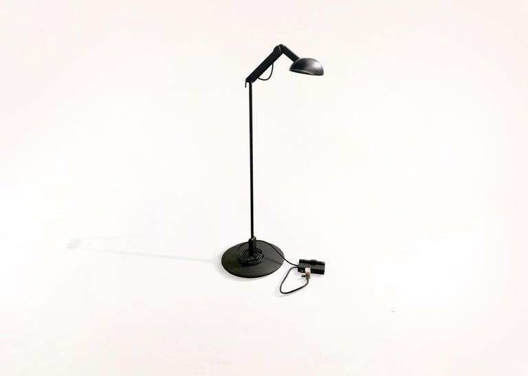 Black Metal Table Lamp by Italiana Luce Circa 1980 - Italian Post ...