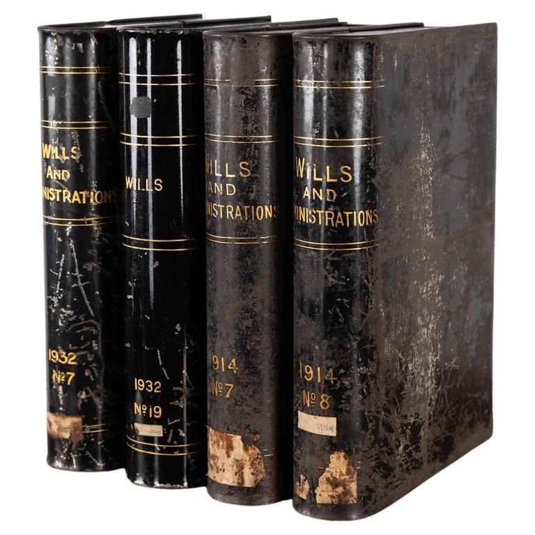 Black Metal Toleware Solicitors Filing Boxes For Sale at 1stDibs