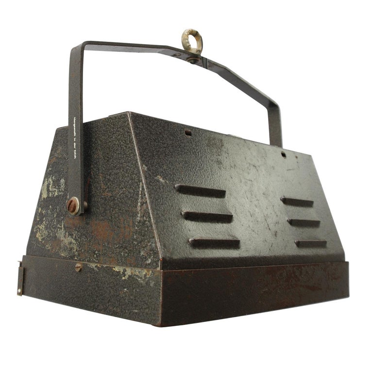 Black Metal Vintage Industrial Film Studio Pendant Light at 1stDibs