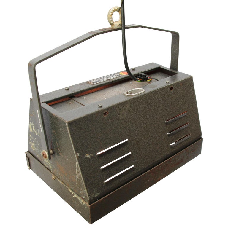 Black Metal Vintage Industrial Film Studio Pendant Light at 1stDibs