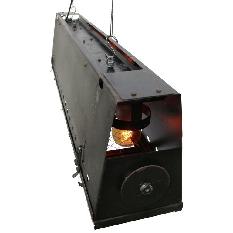 Black Metal Vintage Industrial Film Studio Pendant Lights at 1stDibs