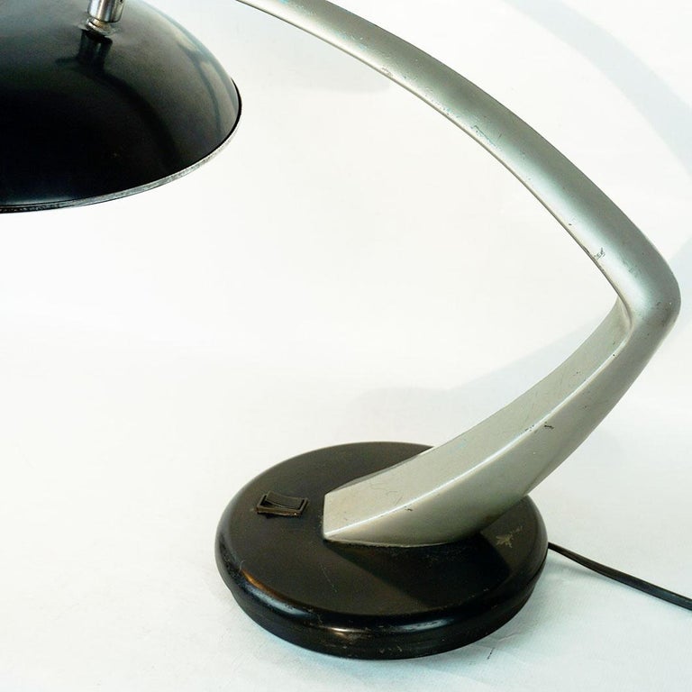 Black Midcentury Desk Lamp Boomerang 64 by Fase Madrid Spain For Sale ...