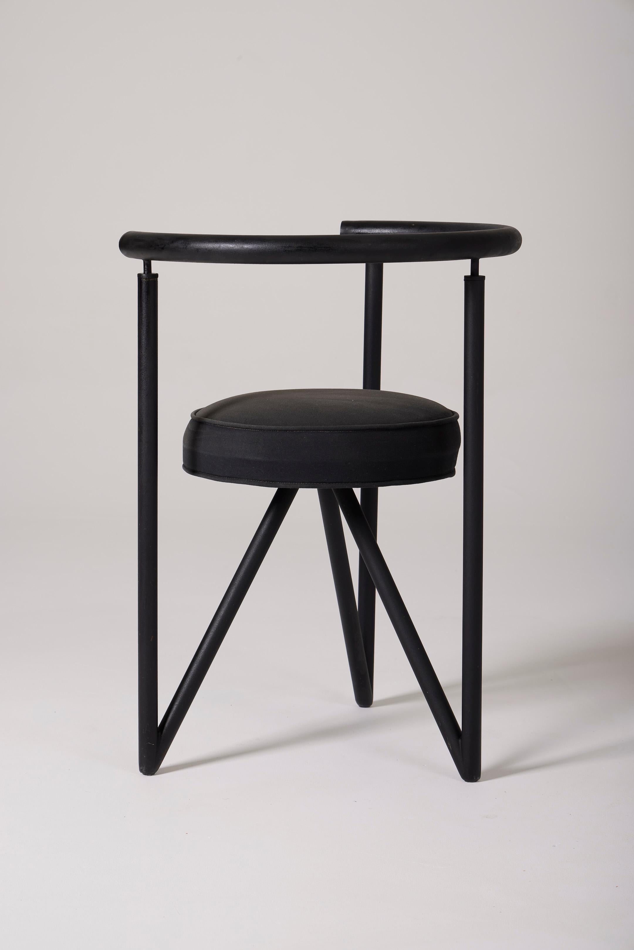Black "Miss Dorn" chair by Philippe Starck For Sale at 1stDibs