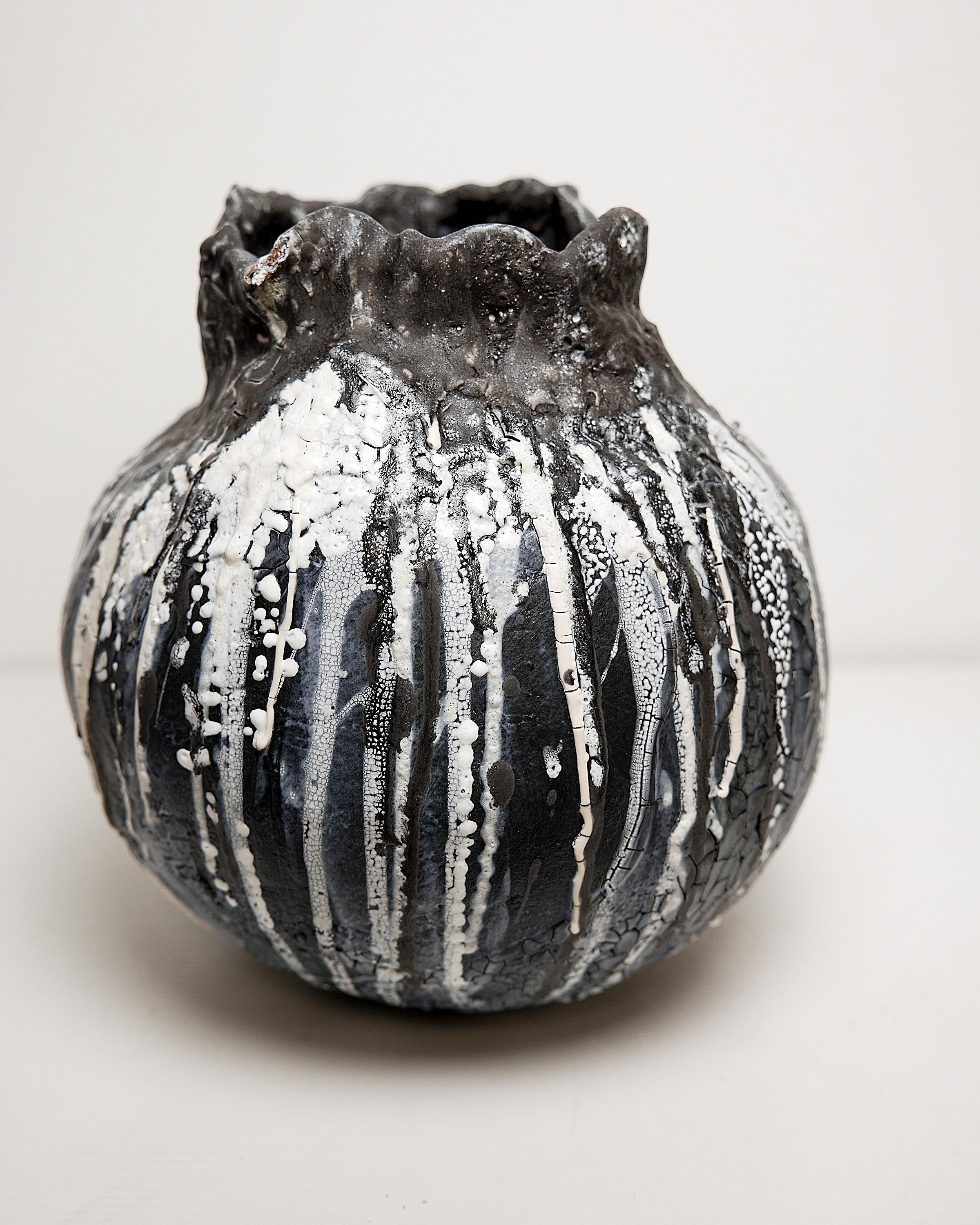 Black Moon Dripping Vase For Sale at 1stDibs