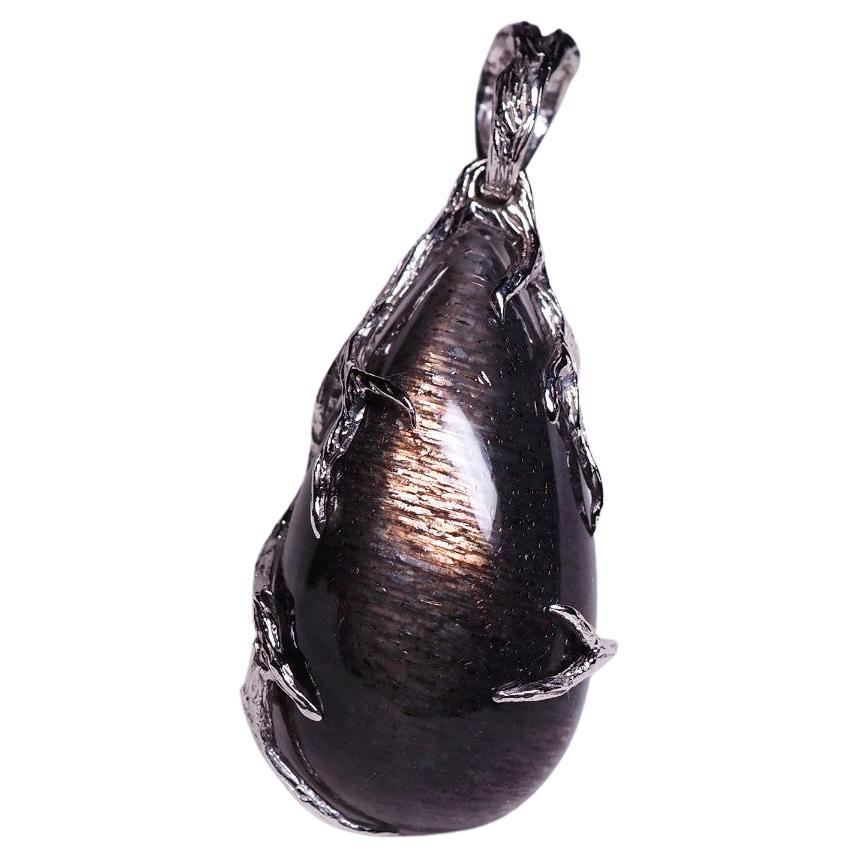 Black Opal Yellow Gold Pendant Blue Green Natural Gem Magic Power ...