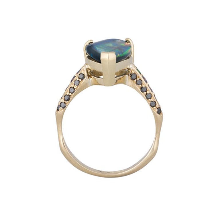 Black Opal and Alexandrite Contemporary Ring at 1stDibs | opal and ...