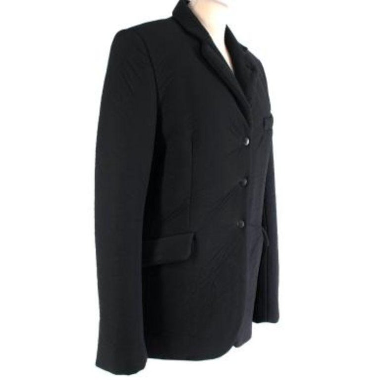 Black padded Riding jacket For Sale at 1stDibs