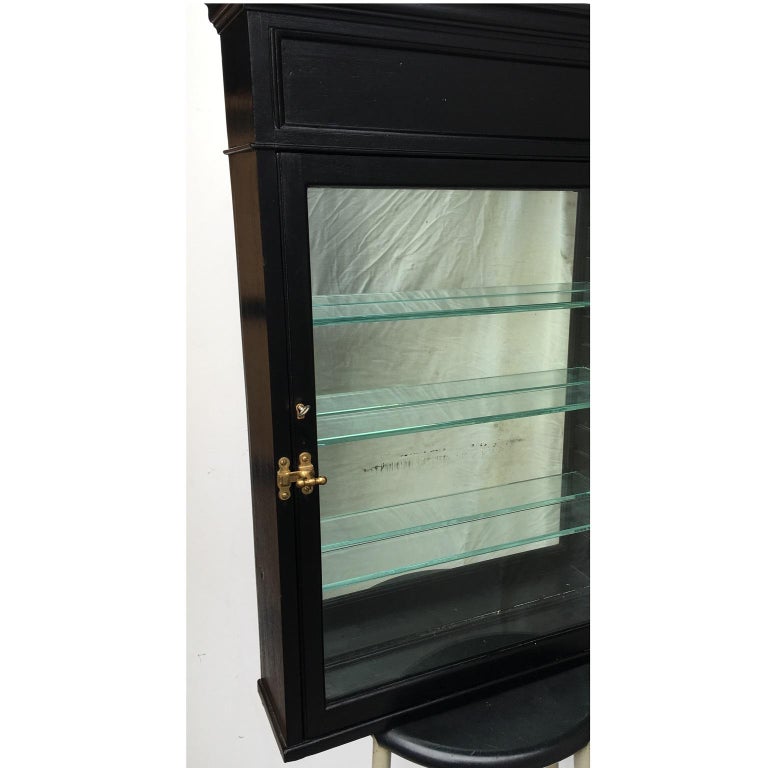 Black Painted Curios Display or Bathroom, English, 1930s at 1stDibs