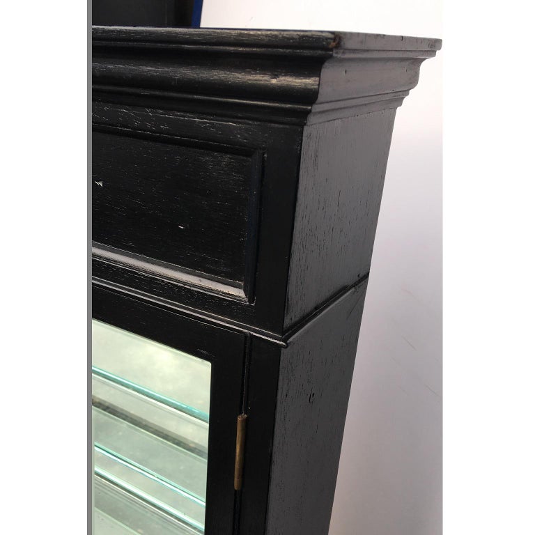 Black Painted Curios Display or Bathroom, English, 1930s at 1stDibs
