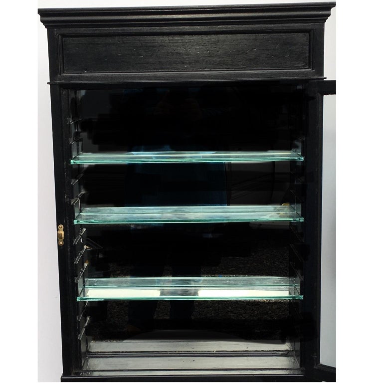 Black Painted Curios Display or Bathroom, English, 1930s at 1stDibs