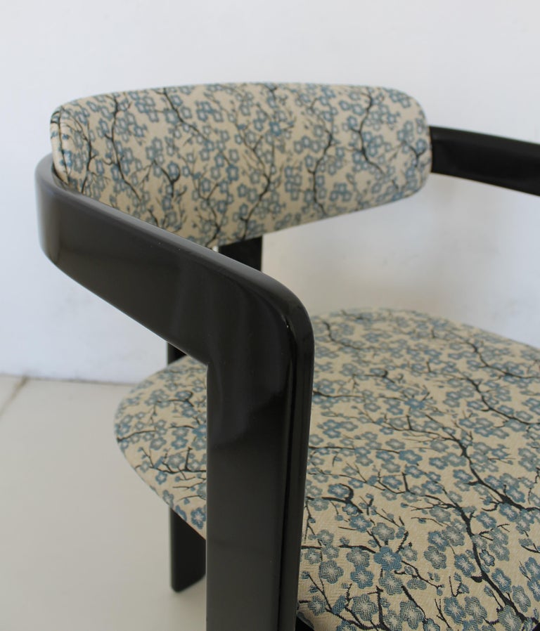 Black "Pamplona" Chair by Augusto Savini for Pozzi, Italy, 1965 at ...