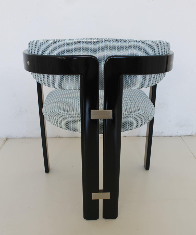Black "Pamplona" Chair by Augusto Savini for Pozzi, Italy, 1965 at ...