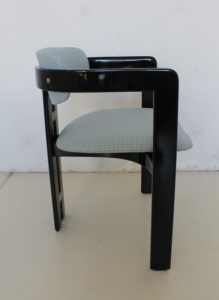 Black "Pamplona" Chair by Augusto Savini for Pozzi, Italy, 1965 at ...