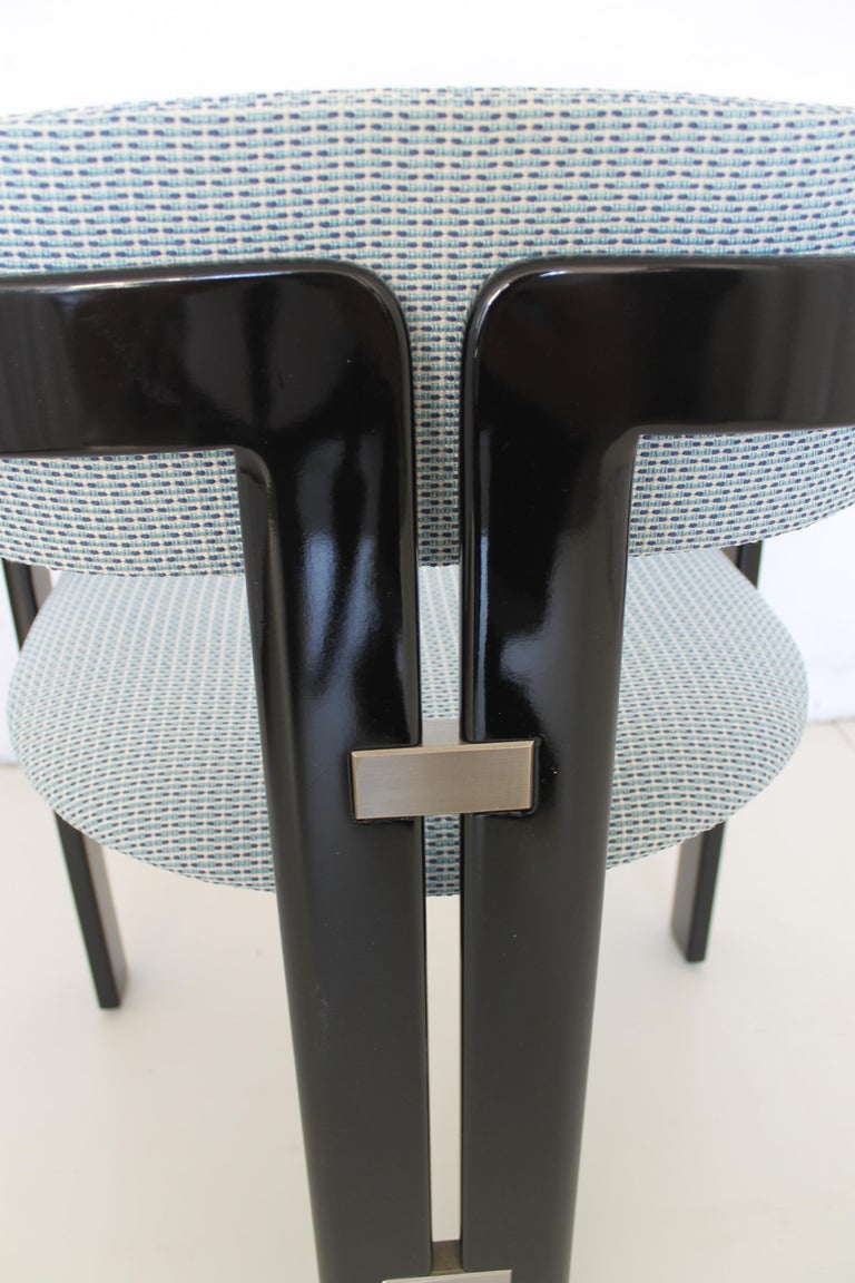 Black "Pamplona" Chair by Augusto Savini for Pozzi, Italy, 1965 at ...